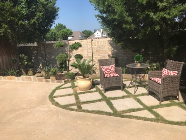Diamond Patterned Patio with Grass Borders - R&O Landscape Services ...